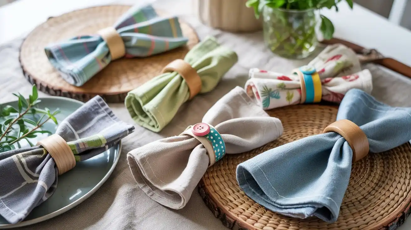 DIY Handmade Fabric Napkin Rings