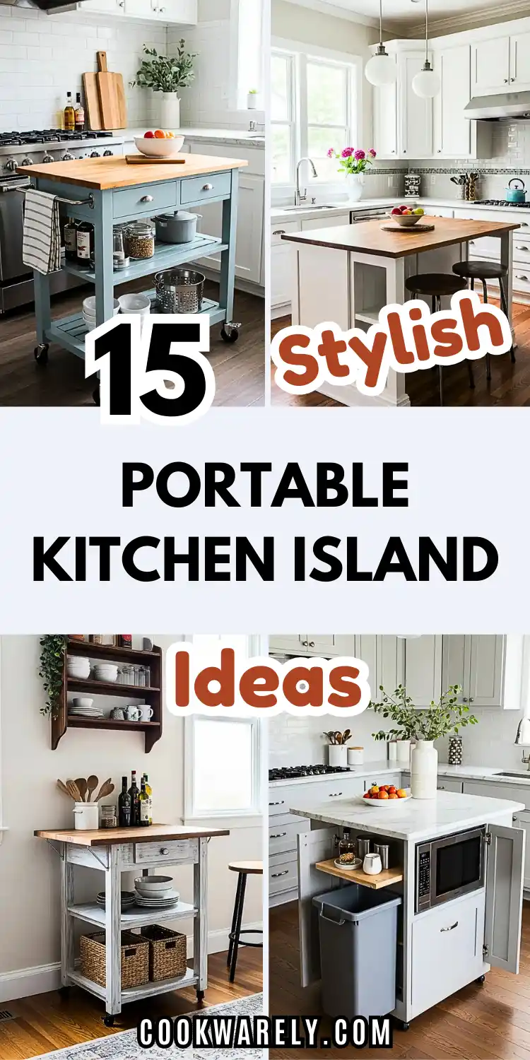 15 Compact Portable Kitchen Island Ideas Perfect For Tiny Kitchens
