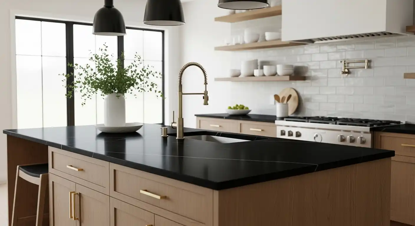 Kitchen With Black Color Countertop: 17 Stunning Ideas For A Bold Look